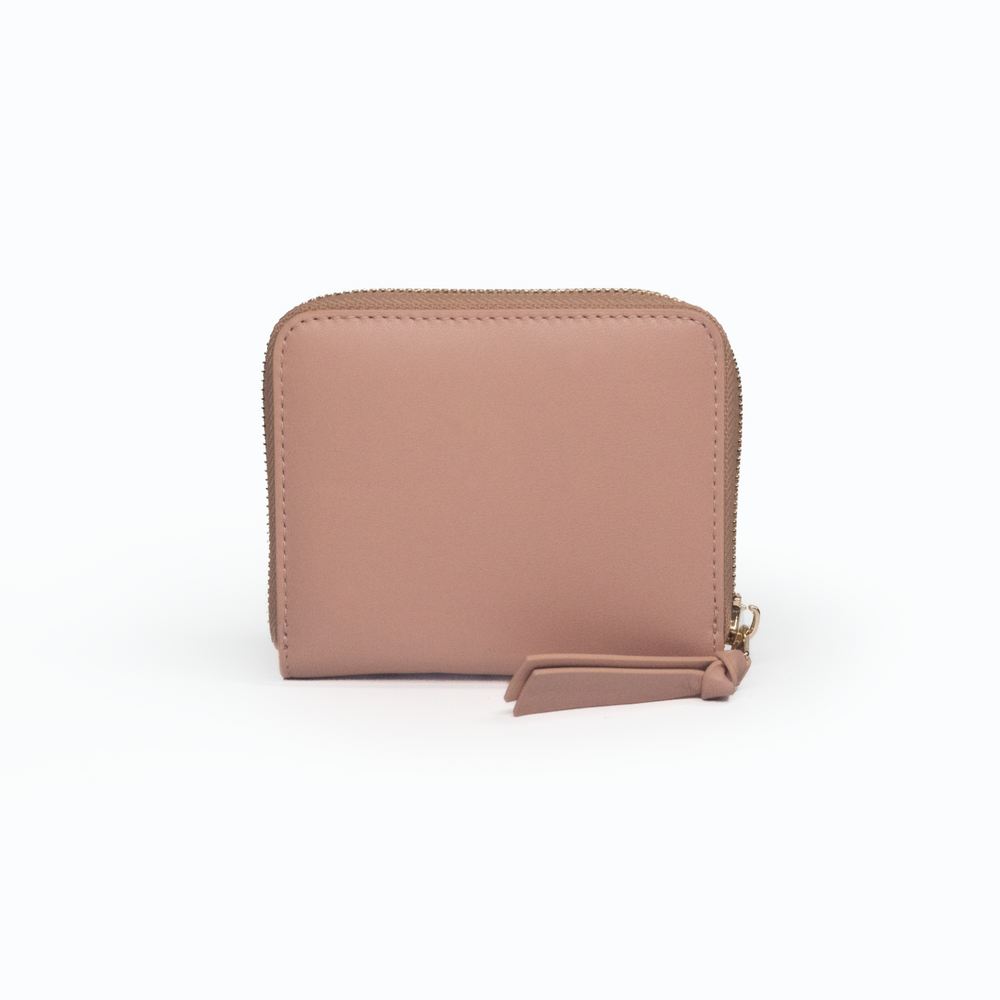 Pluto Short Zipper Wallet - Coral